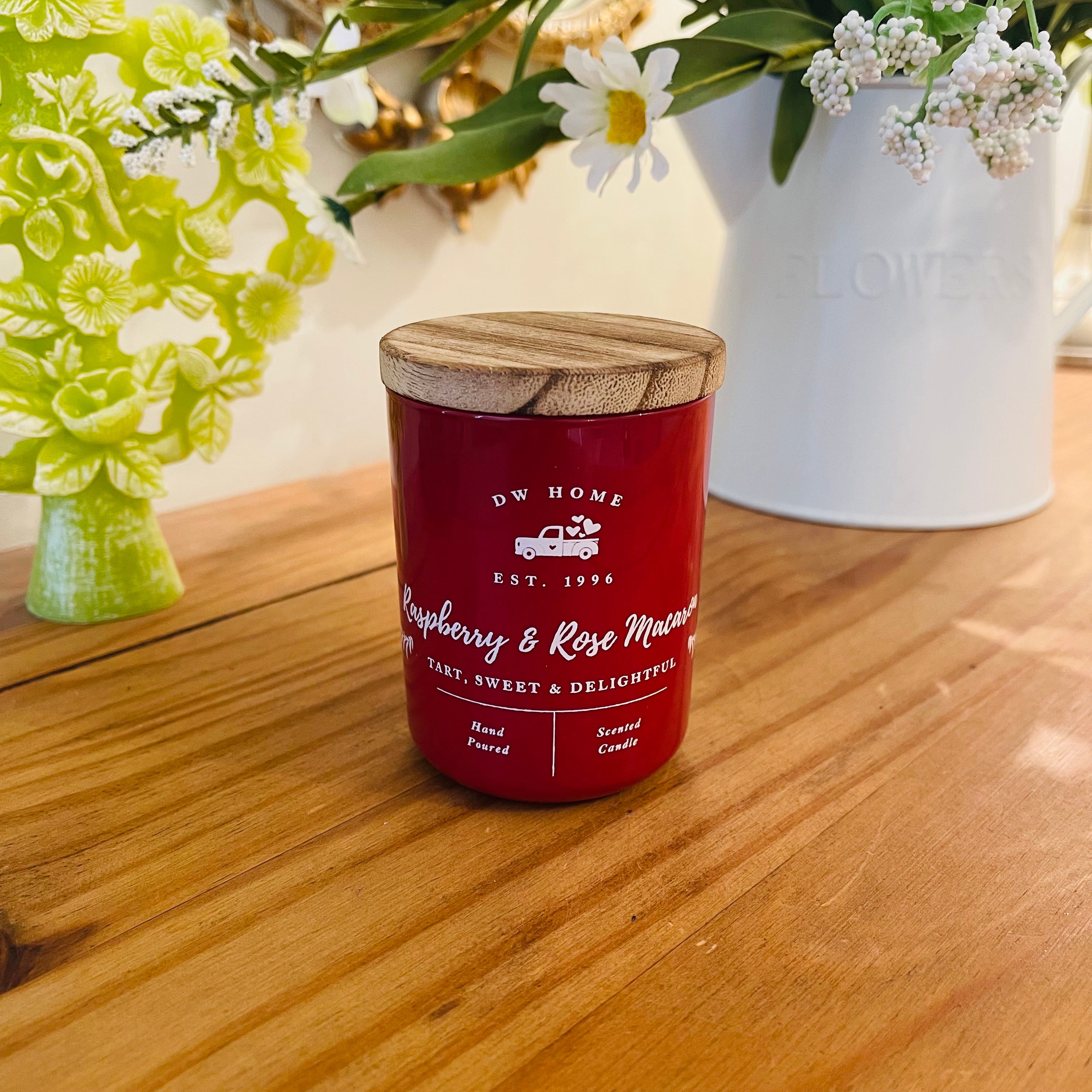 Raspberry & Rose Macaron – DW Home Candle – Super Duper Candle Company